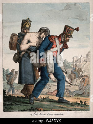 US Army soldier carrying wounded friend Stock Photo - Alamy