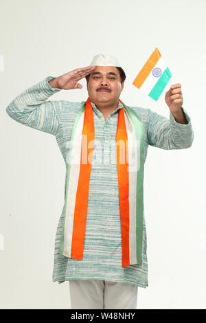 1 indian Adult Man Politician Politician Salute Stock Photo - Alamy