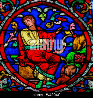The famous 'Tree of Jesse' window in the Church of St. Dyfnog ...