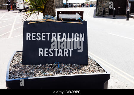 Conceptual hand writing showing Reset Realign Restart. Concept meaning ...