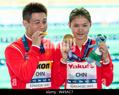 YANG Jian CHN CHINA Gold Medal, YANG Hao CHN CHINA Silver Medal Gwangju ...