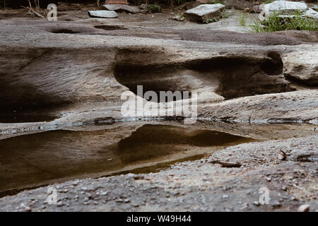 cracked rock in grand canyon. crack rift crevice in stone Stock Photo ...
