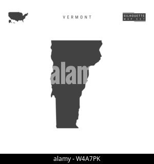Vermont map. Blank vector map of the Us State with counties. Borders of ...