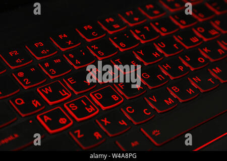 Russian and English keyboard with cyrillic and latin alphabet Stock ...