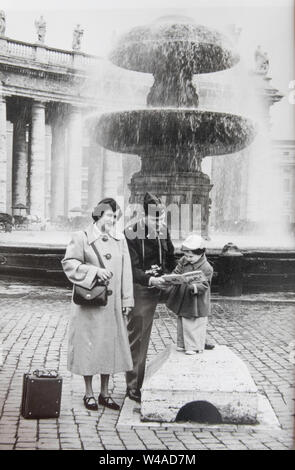 Military Family Touring Rome after World War 2, 1951, Italy Stock Photo ...