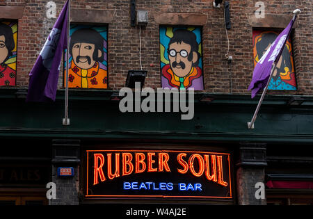 Rubber Soul, one of the Beatles theme bars in Liverpool Stock Photo - Alamy