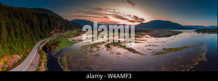beautiful swamp landscape with blue sky and water, traditional swamp ...