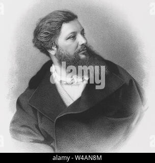 GUSTAVE COURBET (1819-1877) French Realist painter. Photo Nadar Stock ...