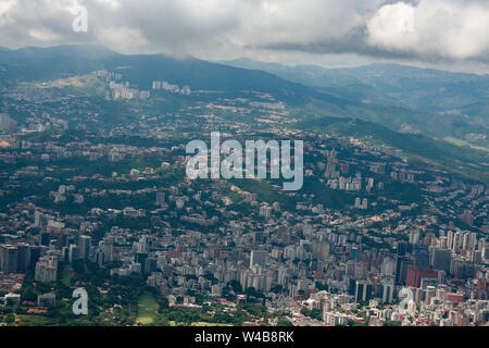Caracas,Venezuela.Amazing aerial view of the city of Caracas from the ...