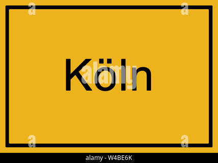 Typical german yellow city sign Lügde Stock Photo - Alamy