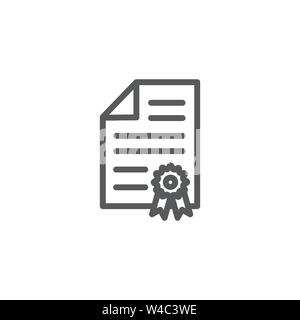 Gift certificate line icon. Isolated vector element Stock Vector Image ...