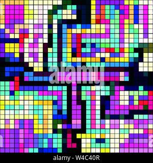Beautiful small colored pixels seamless pattern Stock Vector Image ...