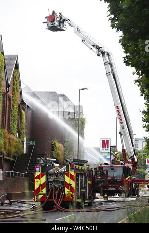 Fire fighters at the scene of a fire at Walthamstow Mall on Selbourne ...