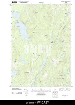 Maine USGS Historical Map Brewer Lake 104960 1982 24000 Inversion ...