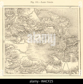 Greece 1886 old antique vintage map plan chart Stock Photo - Alamy
