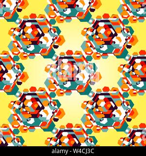 Abstract lattice pattern with dots and quatrefoil shapes in simple ...