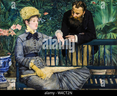 Edouard Manet, In the Conservatory, (The Winter Garden), portrait ...