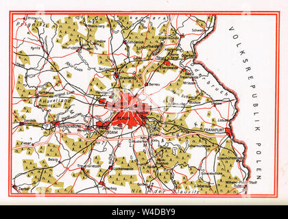 Former GDR map, Leipzig Editions, 1964 Stock Photo - Alamy