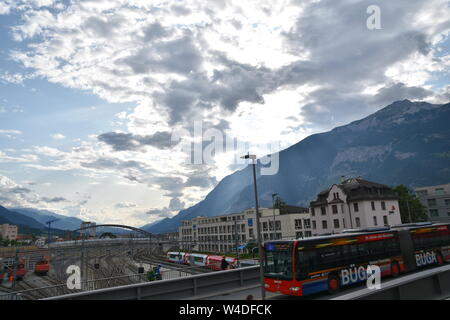 Chur train station, Switserland Stock Photo - Alamy