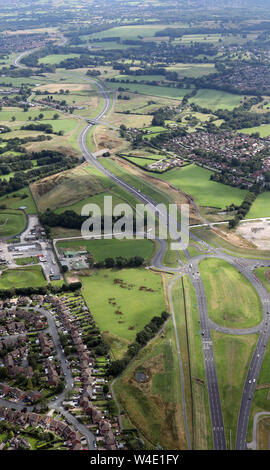 aerial view of the A555 Manchester Airport Relief Road Stock Photo - Alamy