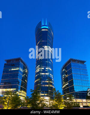 Warsaw, Poland - May 25, 2016: The Warsaw Spire is a complex of ...