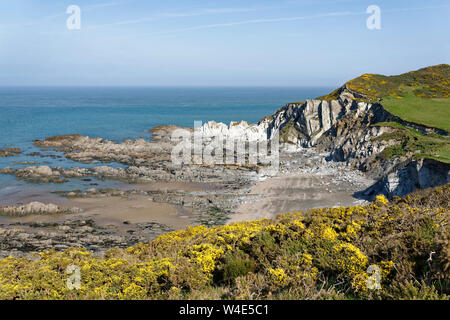 Low Tide at Rockham Beach with Bull Point Lighthouse beyond, North ...