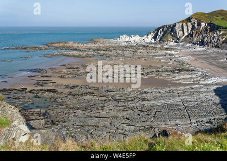 Low Tide at Rockham Beach with Bull Point Lighthouse beyond, North ...