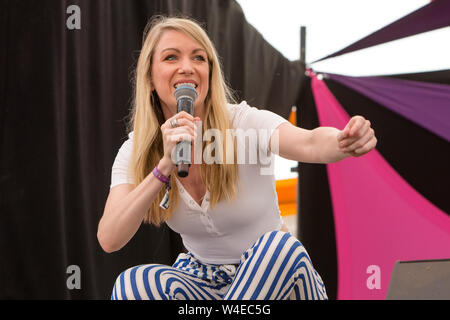 Comedian Rachel Parris performs on day 3 during the 2019 Latitude ...