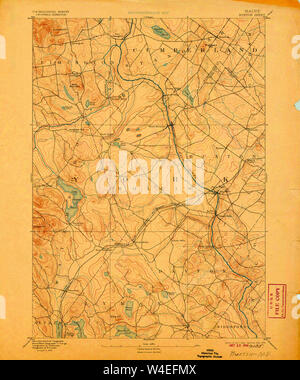 Maine USGS Historical Map Buxton 460277 1942 62500 Restoration Stock ...