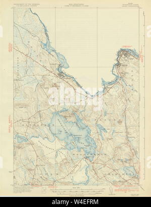 Maine USGS Historical Map Calais 460282 1929 62500 Restoration Stock ...