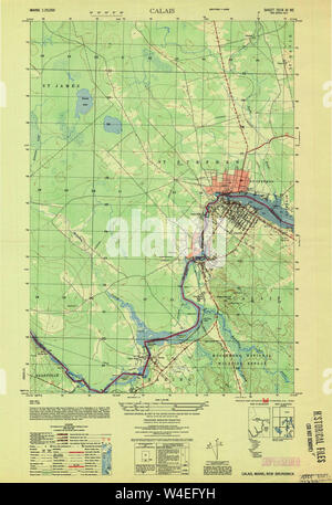 Calais, Maine, map 1954, 1:25000, United States of America by Timeless ...