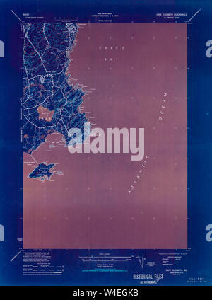 Maine USGS Historical Map Cape Elizabeth 806587 1944 24000 Restoration ...