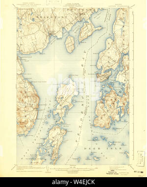 Maine USGS Historical Map Castine 460295 1904 62500 Inversion ...