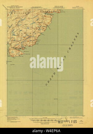 Maine USGS Historical Map Cutler 460338 1918 62500 Restoration Stock ...