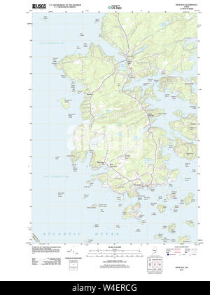 Maine USGS Historical Map Deer Isle 460354 1944 62500 Restoration Stock ...
