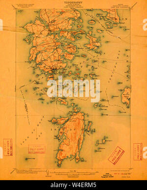 Maine USGS Historical Map Deer Isle 20110909 TM Restoration Stock Photo ...