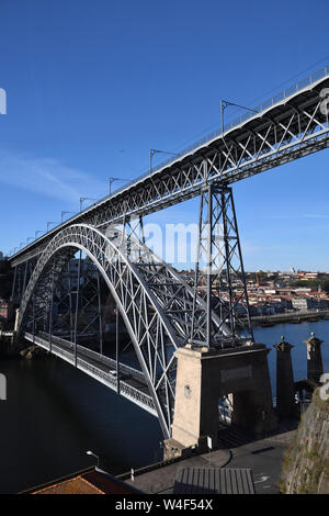 View from the Ponte Luis (Luiz) I bridge over the Douro river and the ...