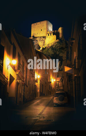 Houses of Olvera at night. Olvera, Andalusia, Spain Stock Photo - Alamy