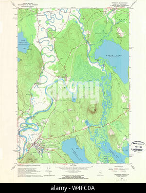 Maine USGS Historical Map Fryeburg 460423 1909 62500 Restoration Stock ...