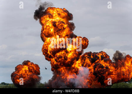 Wall of fire, pyrotechnics explosion. Flames. Flame eruption Stock ...