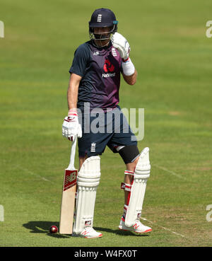 England's Joe Root during a nets session at The Kia Oval, London ...