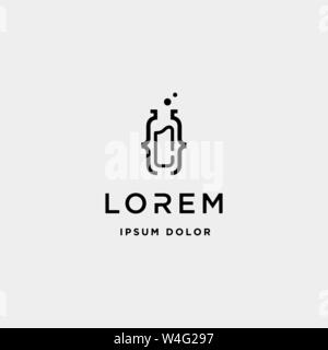 Vector lab minimal text logo design Stock Vector Image & Art - Alamy