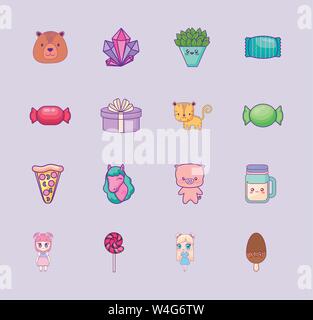 cute little doll with piggy animal vector illustration design Stock ...