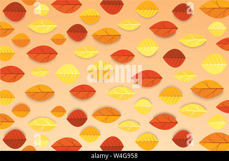 Autumn leaves and space for write background illustration Stock Photo ...