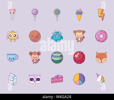 cute little doll with monkey animal vector illustration design Stock ...
