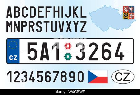 Czech Republic road and highway map. Vector illustration Stock Vector ...