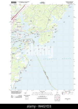 Maine USGS Historical Map Kittery 806826 1956 24000 Restoration Stock ...