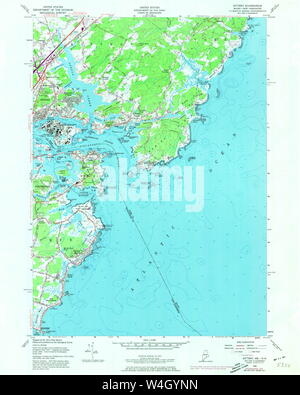 Kittery, Maine, map 1956, 1:24000, United States of America by Timeless ...