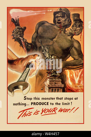 vintage war poster propaganda illustrated artwork Stock Photo - Alamy