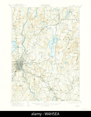 Maine USGS Historical Map Lewiston 806837 1956 250000 Restoration Stock ...